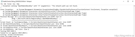 Exchange Healthcheck Script Unable To Connect To Remote Server Hello