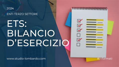 Bilancio Desercizio Degli Enti Del Terzo Settore Studio Lombardo