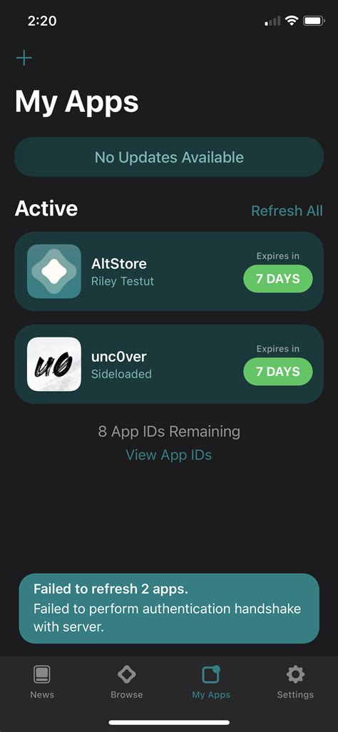 Failed To Perform Authentication Handshake With Server · Issue 272 · Altstoreioaltstore · Github