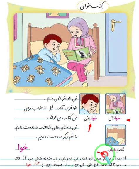 28 عکس جذاب تمام صفحات کتاب فارسی اول دبستان
