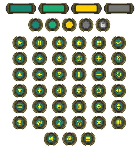 Premium Vector Robot Game Button Pack