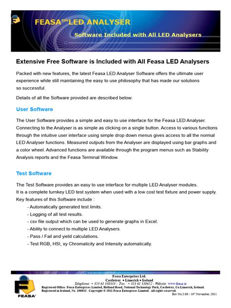 Feasa Led Analyser Software Pdf Software Computer Programming