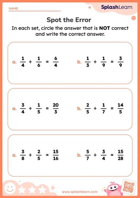 spot the error in fraction division