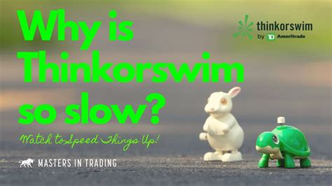 Thinkorswim Slow Data Thinkorswim Memory Settings YouTube