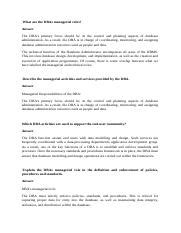What Are The DBAs Managerial Roles Docx What Are The DBAs Managerial Roles Answer The DBA S