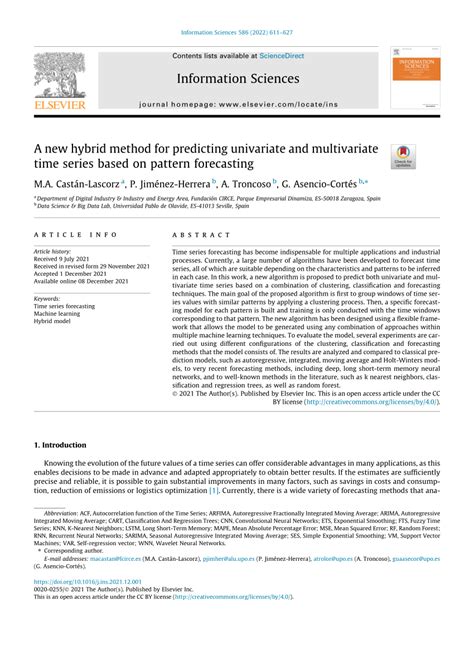 Pdf A New Hybrid Method For Predicting Univariate And Multivariate