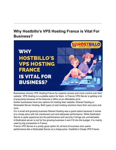 ppt why hostbillo s vps hosting france is vital for business