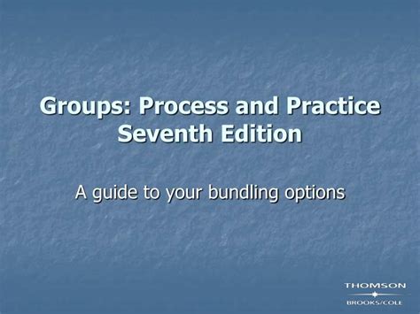 PPT Groups Process And Practice Seventh Edition PowerPoint Presentation ID