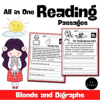 Blends Digraphs Passages Activity Book By Emma Adams TPT