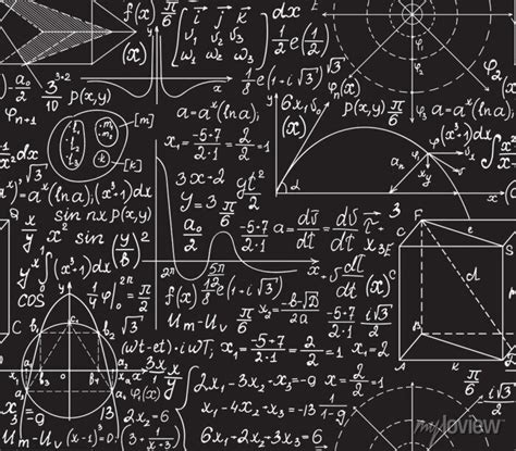 Mathematical Vector Seamless Background With Handwritten Scientific