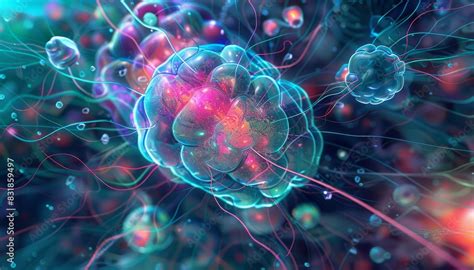 Capture The Concept Of Neural Synchronization In A Dynamic Digital Artwork That Conveys