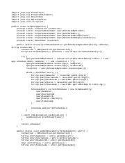 ScheduleQueries Java Import Import Import Import Import Java Sql