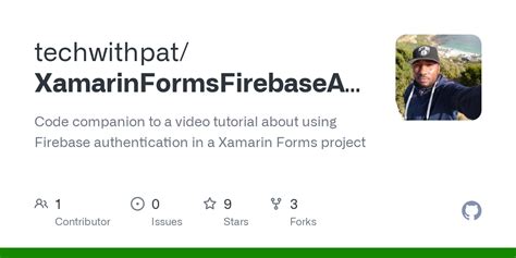 github techwithpat xamarinformsfirebaseath code companion to a video