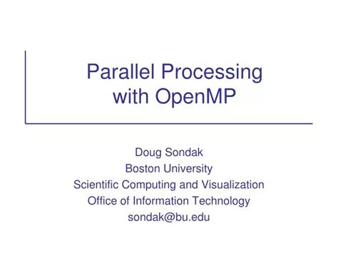 Ppt Parallel Processing With Openmp Powerpoint Presentation Free Download Id1488195