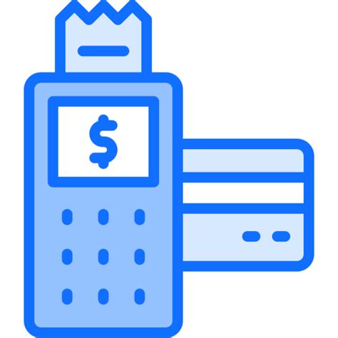 Pos Terminal Generic Blue Icon