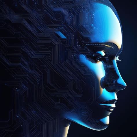 Premium Ai Image Abstract Digital Human Face Artificial Intelligence Concept Of Big Data Or
