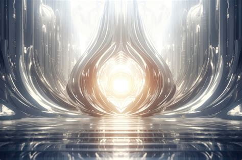 Premium Ai Image Futuristic And Abstract Geometric Architecture Generative Ai