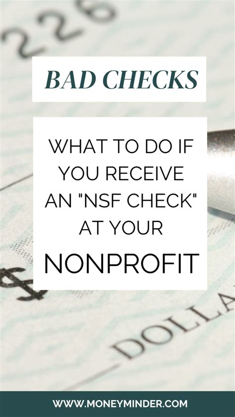 Bad Checks What If Your Nonprofit Receives An NSF Check MoneyMinder