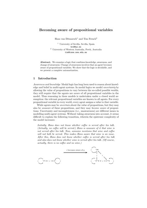 Pdf Becoming Aware Of Propositional Variables