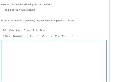 Solved A Super Class Has The Following Abstract Method Chegg