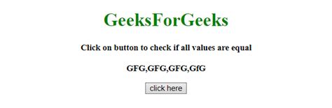 ¿cómo Verificar Que Todos Los Valores De Una Array Sean Iguales O No En