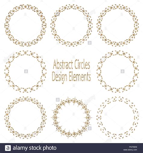 Set Of Abstract Circle Design Element From Sack Stock Photo Alamy