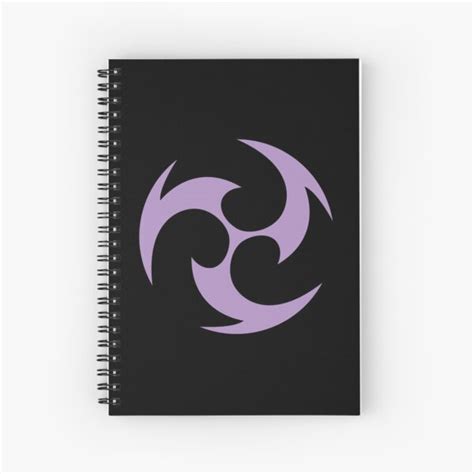 Genshin Impact Element Electro Emblem Banner Logo Icon Spiral Notebook For Sale By