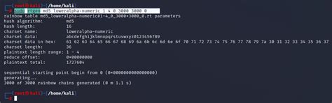 Rainbow Table Attack