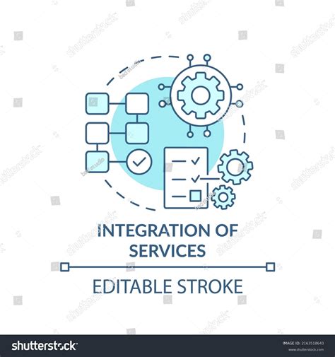 Integration Services Turquoise Concept Icon Complex Stock Vector