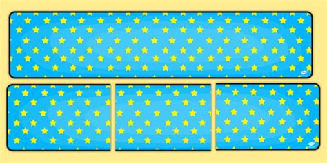 👉 Editable Banner Blue With Yellow Stars