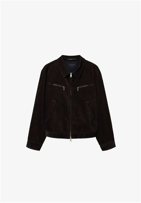 Allsaints Korey Faux Leather Jacket Traverse Brownbrown Uk