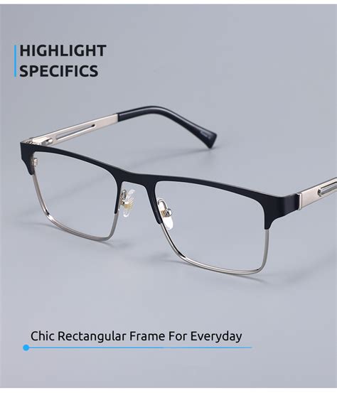Mens Full Frame Metal Eyeglasses