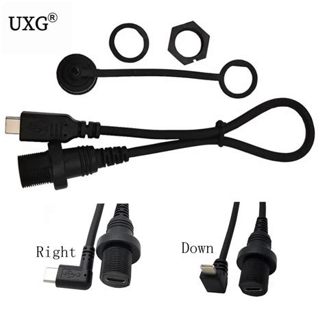 90 Degree Right Usb C Ip67 Waterproof Cable Usb Type C 31 Ip 67 Male