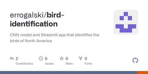 GitHub Errogalski Bird Identification CNN Model And Streamlit App That Identifies The Birds