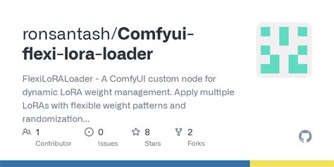 Github Ronsantashcomfyui Flexi Lora Loader Flexiloraloader A Comfyui Custom Node For