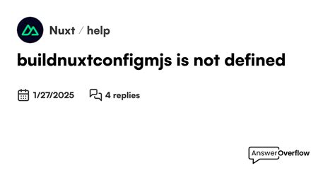 build nfig mjs is not defined nuxt
