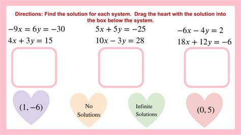 Systems Of Equations Drag And Drop Systems Of Equations Equations System