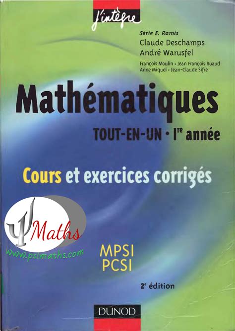 Cours et exercices corrigés mathématique Tout en un re annéeψ maths