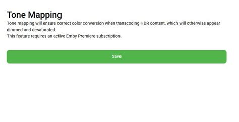 Tonemapping Option Not Showing Linux Emby Community