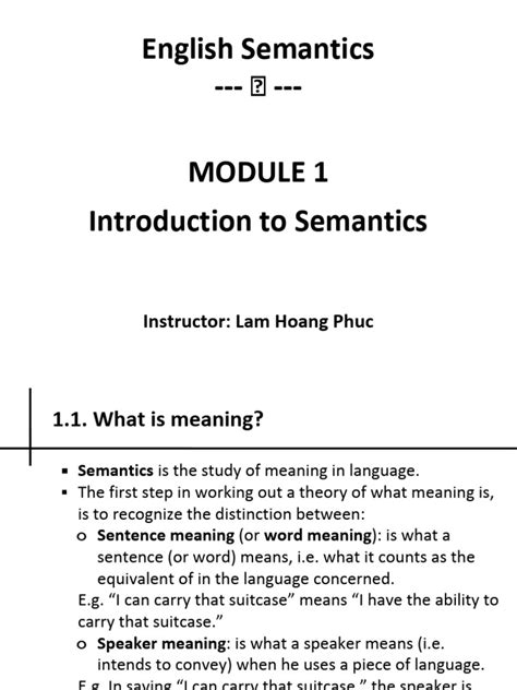 Modul1 Semantics Introduction Pdf Semantics Theory