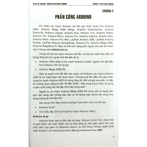 Sách STEM Với Arduino Hướng Dẫn Sử Dụng ARDUINO