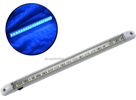 LED Лед Диодна Лампа, Тръба, 40см, Синя Светлина, 12V, За Автомобил ...