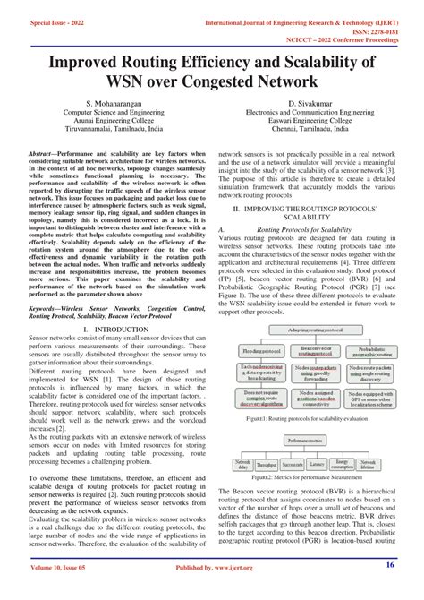 pdf improved routing efficiency and scalability of wsn over congested