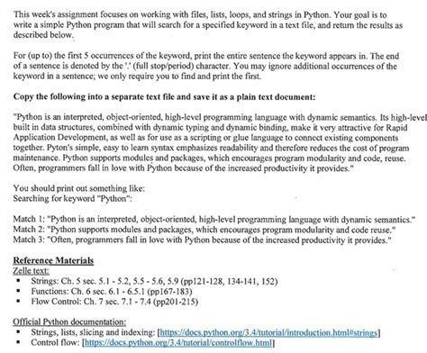 Solved This Weeks Assignment Focuses On Working With Files