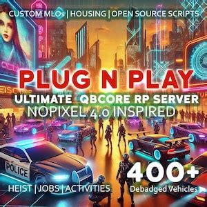 Ultimate Qbcore Fivem Server Nopixel Inspired Plug Play GTARP Etsy
