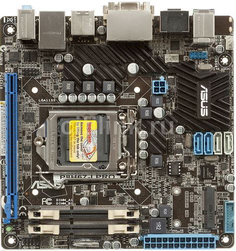 Характеристики Материнская плата ASUS P8H67-I PRO, LGA 1155, Intel H67 ...