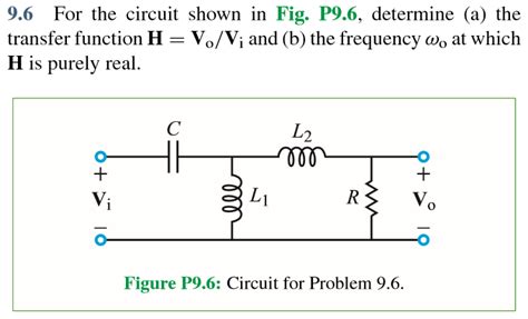 Solved 9 6 For The Circuit Shown In Fig P9 6 Determine A