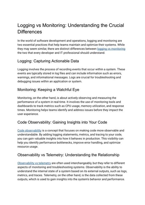 ppt logging vs monitoring understanding the crucial differences powerpoint presentation id