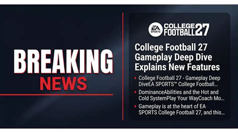 College Football 27 Gameplay Ultimate Guide For College Football 27