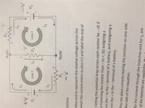 solved 3 node 3 v 2 loop 1 r2 loop 2 node battery ither